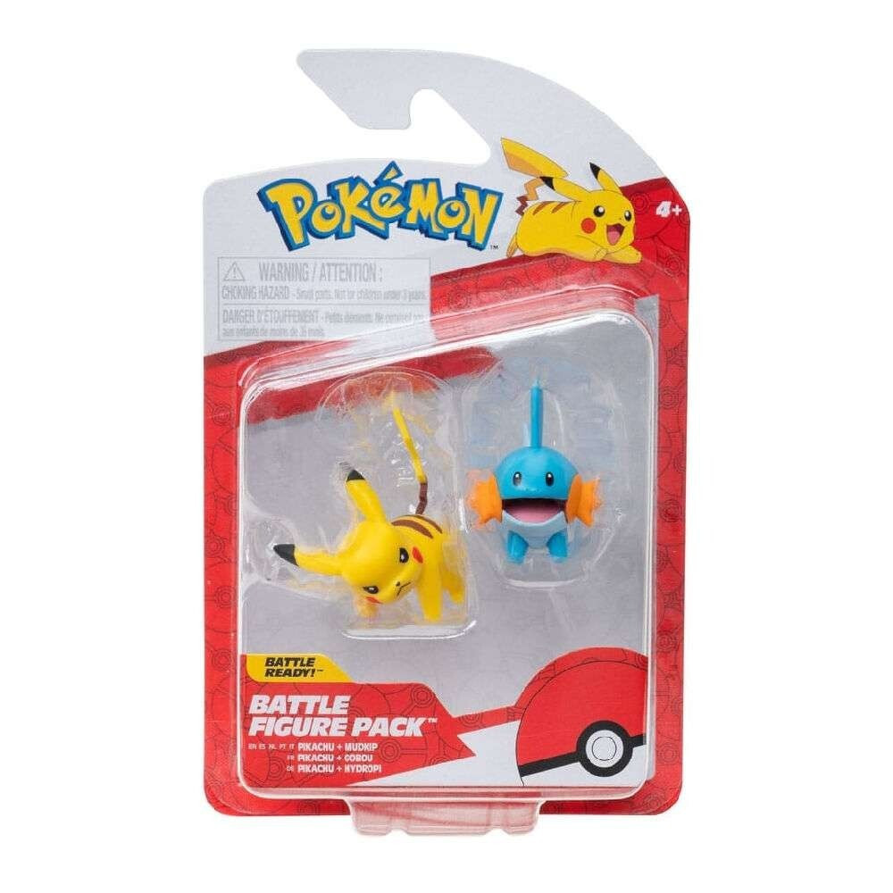 Jazwares Battle Figure Pokemon Mudkip & Pikachu για 4+ ετών Ετών ...
