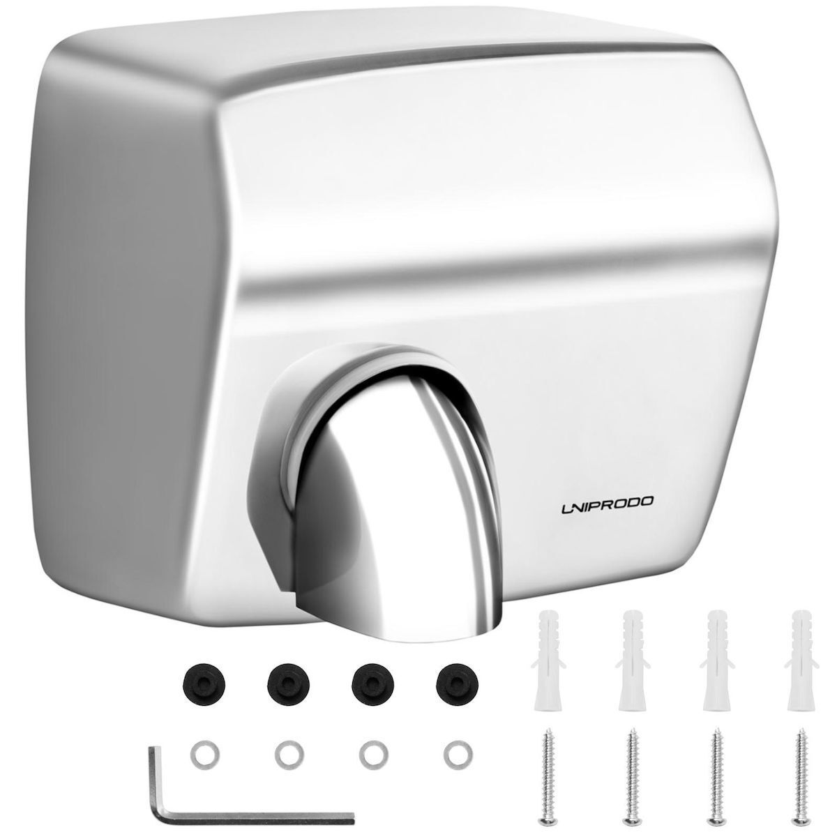 Touchless Automatic Wall-mounted Hand Dryer Stainless Steel 2300 W ...