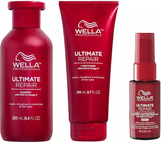 Wella Ultimate Repair Σετ Θεραπείας Μαλλιών με Σαμπουάν, Conditioner ...