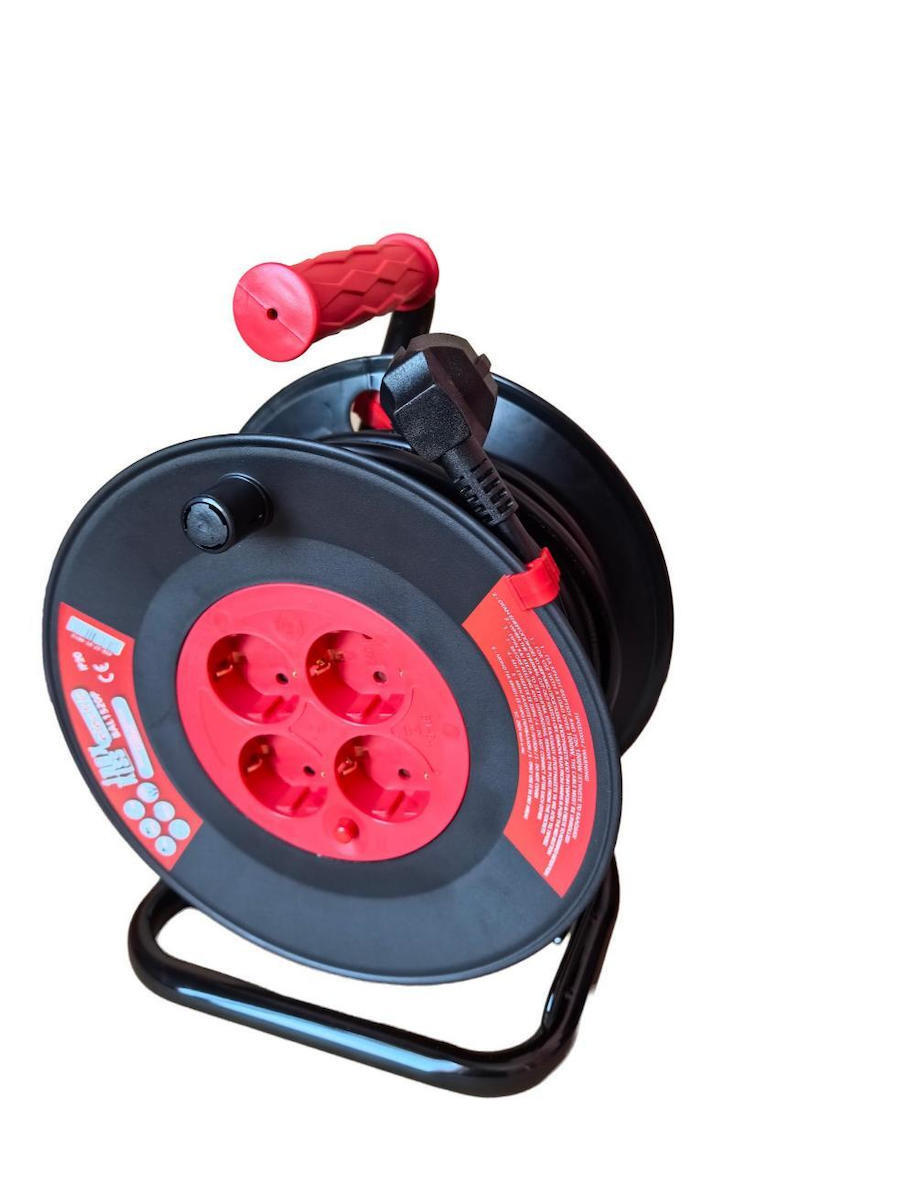 Inox Kiss Μπαλαντέζα Καρούλι 4 Θέσεων με Καλώδιο 20m Διατομή 3 x 1.5mm² και Γείωση BAL1520P ...