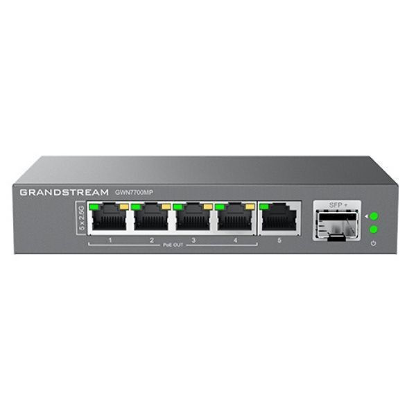 Grandstream GWN7700MP Unmanaged PoE+ Switch με 5 Θύρες Ethernet και 1 SFP Θύρα | Skroutz.gr