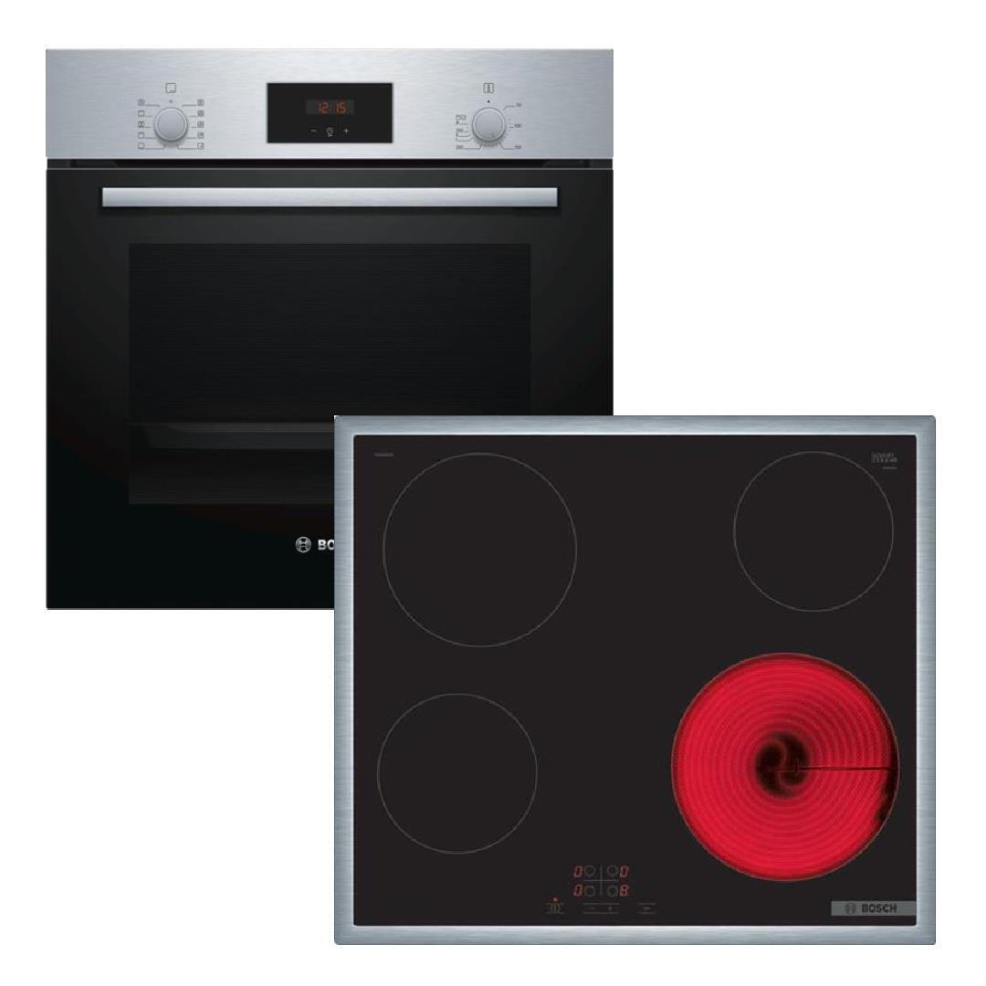 Bosch HBF154BS0 + PKE645BA2E Φούρνος άνω Πάγκου 66lt με Κεραμικές ...