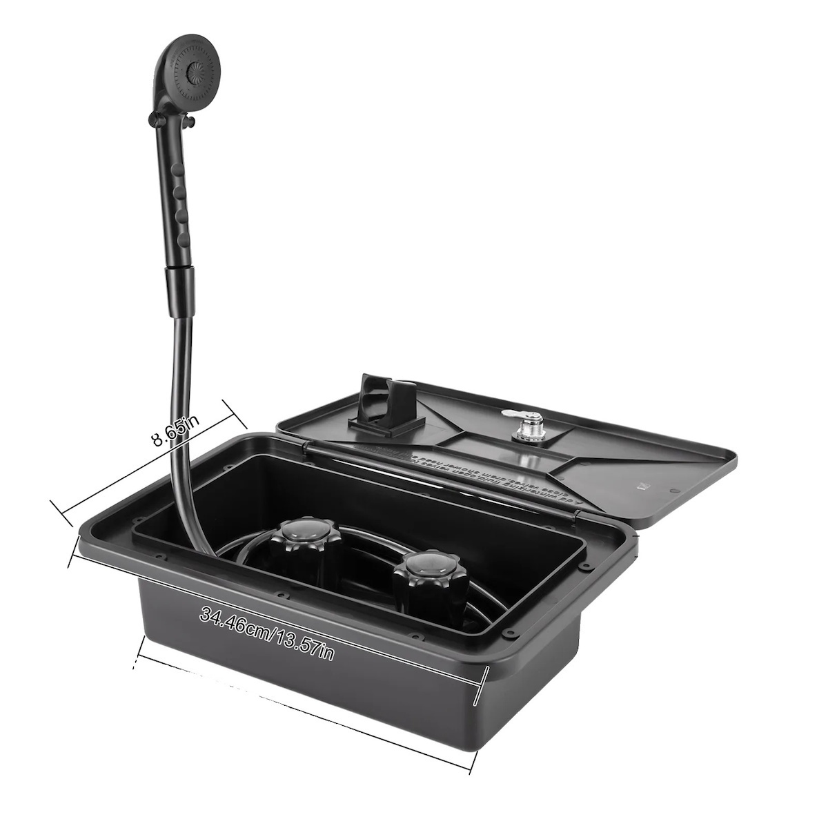 Rv Outdoor Shower Box Kit Hot Cold Water Controls Durable Material ...