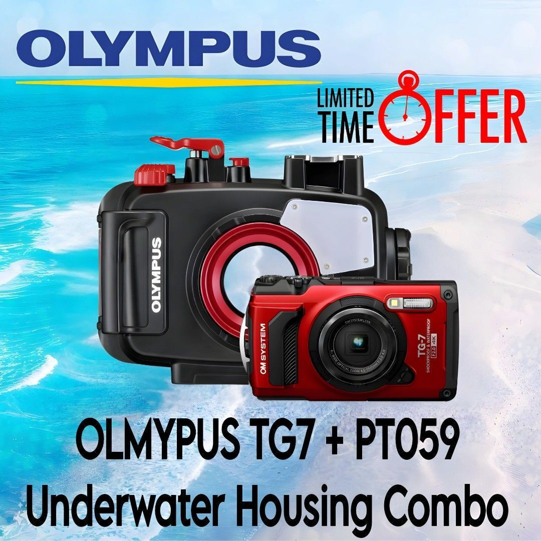 Olympus TG-7 & Olympus PT-059 Compact Φωτογραφική Μηχανή 12MP Οπτικού Ζουμ 4x με Οθόνη 3" και ...