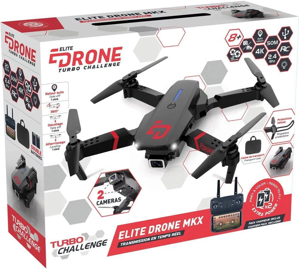 MGM Elite Drone MKX Dron Copii 2.4 GHz cu 4K Cameră și Telecomandă ...