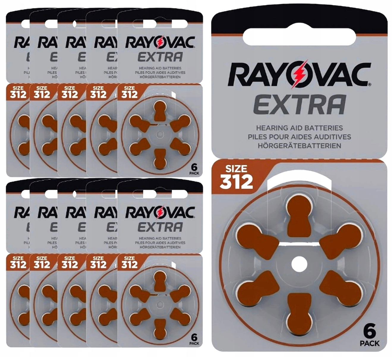 Rayovac Extra Advanced Μπαταρίες Ακουστικών Βαρηκοΐας 312 1.45V 60τμχ | Skroutz.gr