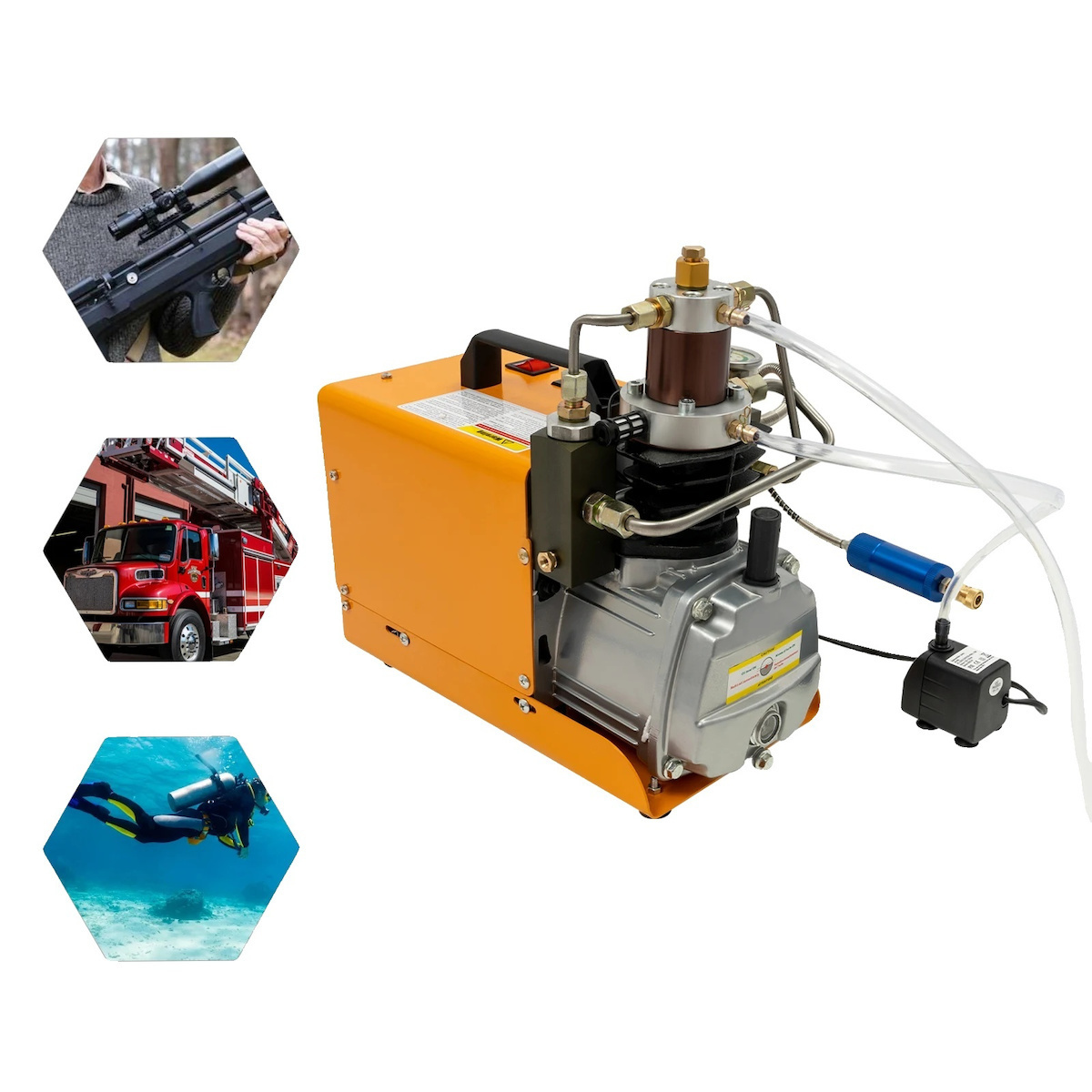 220v Portable Pcp Air Compressor Pump 30mpa Inflation Pressure 26.4gal ...