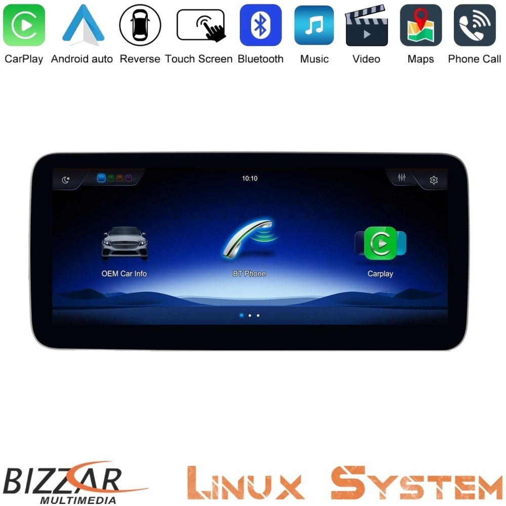 Bizzar Mercedes C Class Ntg4.0 W204 Ntg4.0 Linux Apple Carplay Android Auto Screen 10.25″ Hd ...