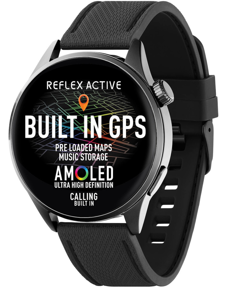Reflex Active Active Series 45 Smartwatch με Παλμογράφο (Μαύρο ...