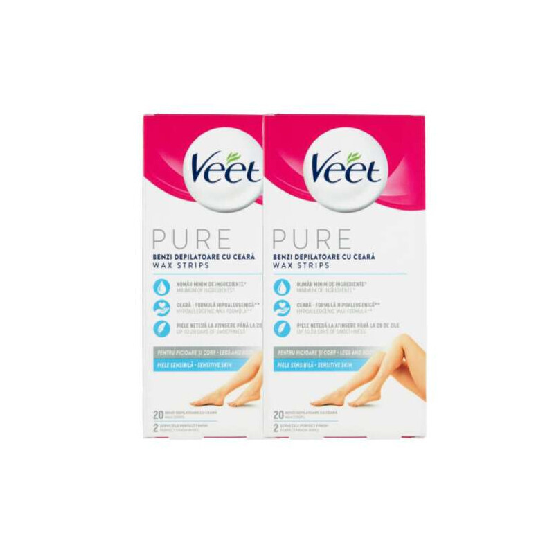Veet Pure Sensitive Ταινίες Αποτρίχωσης για Ευαίσθητες Επιδερμίδες ...