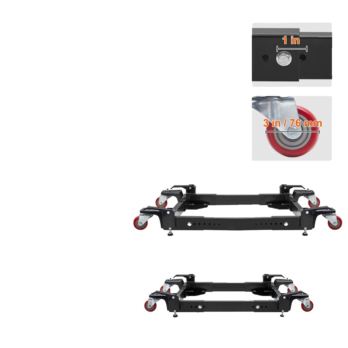 Mobile Base Stand Heavy Duty Load Capacity Adjustable Size 1500 Lbs ...