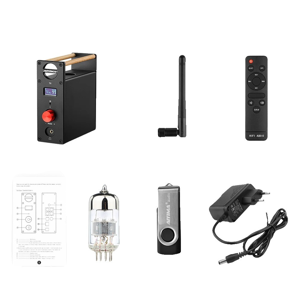 Aiyima T8 Audio Tube Amplifier Bluetooth Support Multiple Input Options 12v Eu | Skroutz.gr