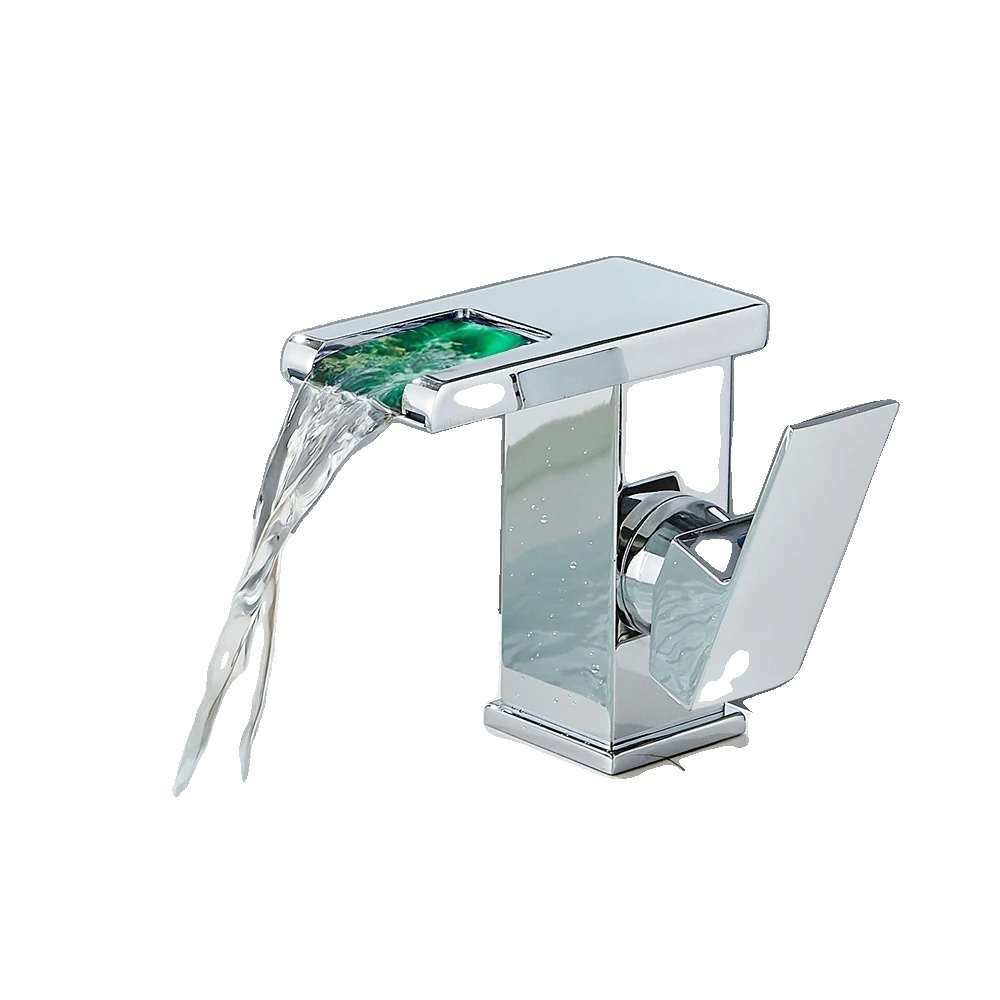Led Basin Faucet Color Changing Led Waterfall Design Chrome A1 | Skroutz.gr