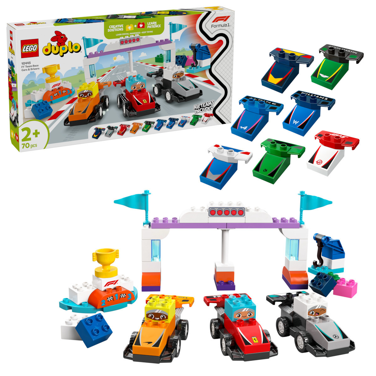 LEGO Duplo Town F1 Team Race Cars & Drivers για 2+ ετών Ετών 70τμχ ...
