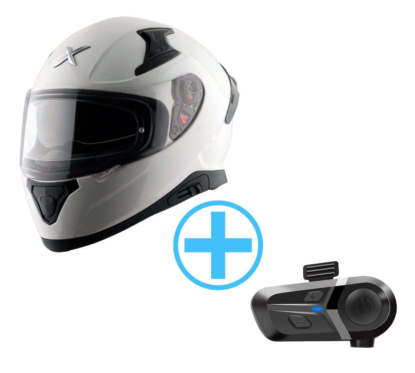 Axor Apex + Δώρο Bluetooth Solid White Κράνος Μηχανής Full Face ECE 22. ...