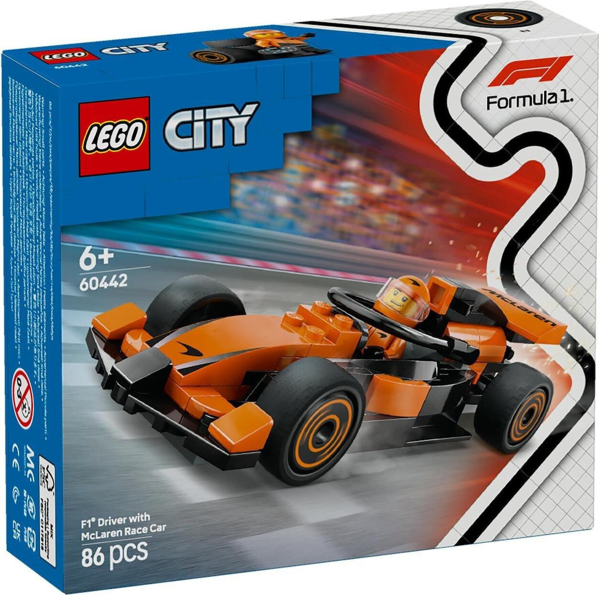 LEGO -Stadt F1® Driver With Mclaren Race Car für 6+ Jahre Jahre 86Stück ...