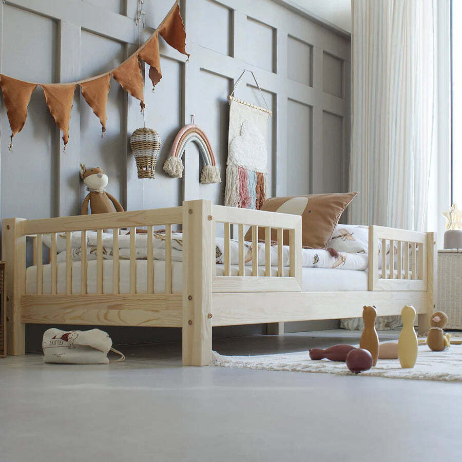 Basic Duo Παιδικό Κρεβάτι Μονό Μπεζ για Στρώμα 90x200cm F182-542BD ...