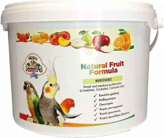 Evia Parrots Natural Fruit Formula Pellets Φρούτων Parakeets 2kg | Skroutz.gr