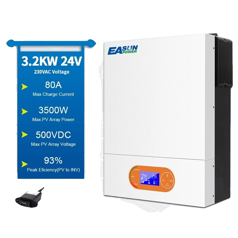 Hybrid Solar Inverter 6.2kw Rated Power 120a Max Solar Charge Current ...