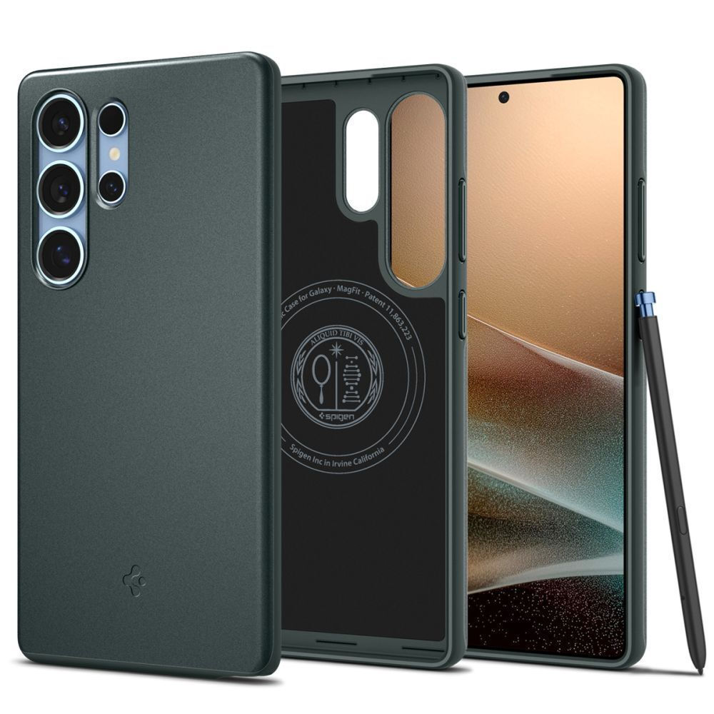 Spigen Thin Fit Mag Back Cover Abyss Green (Galaxy S25 Ultra) ACS08947 ...