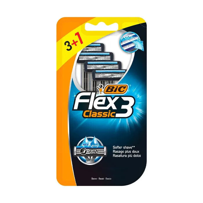 Bic Flex 3 Classic Ξυραφάκια μιας Χρήσης με 3 Λεπίδες 4τμχ | Skroutz.gr