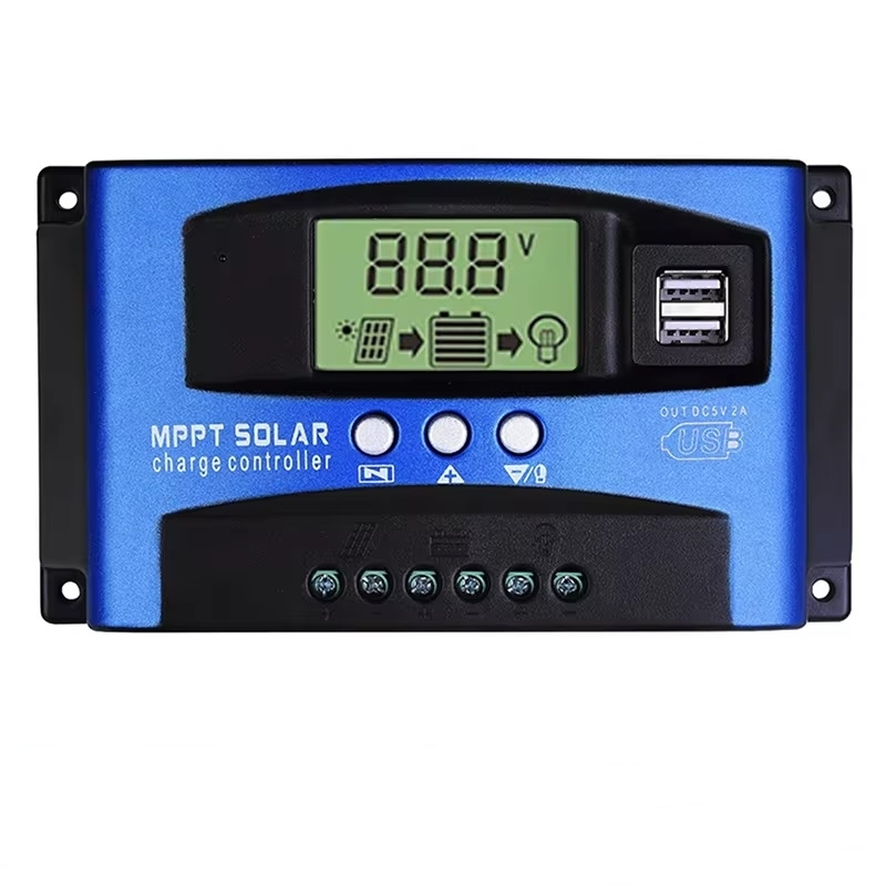 30a Mppt Solar Charge Controller Dual Lcd Display 12v 24v Usb Lithium ...