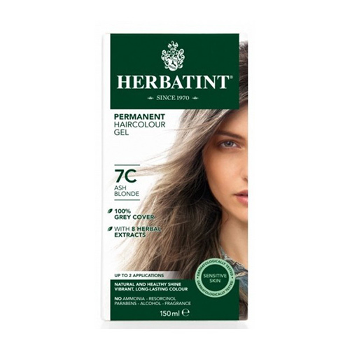 Herbatint Permanent Gel Βαφή Μαλλιών Χωρίς Αμμωνία 7C Ξανθό Σταχτί ...
