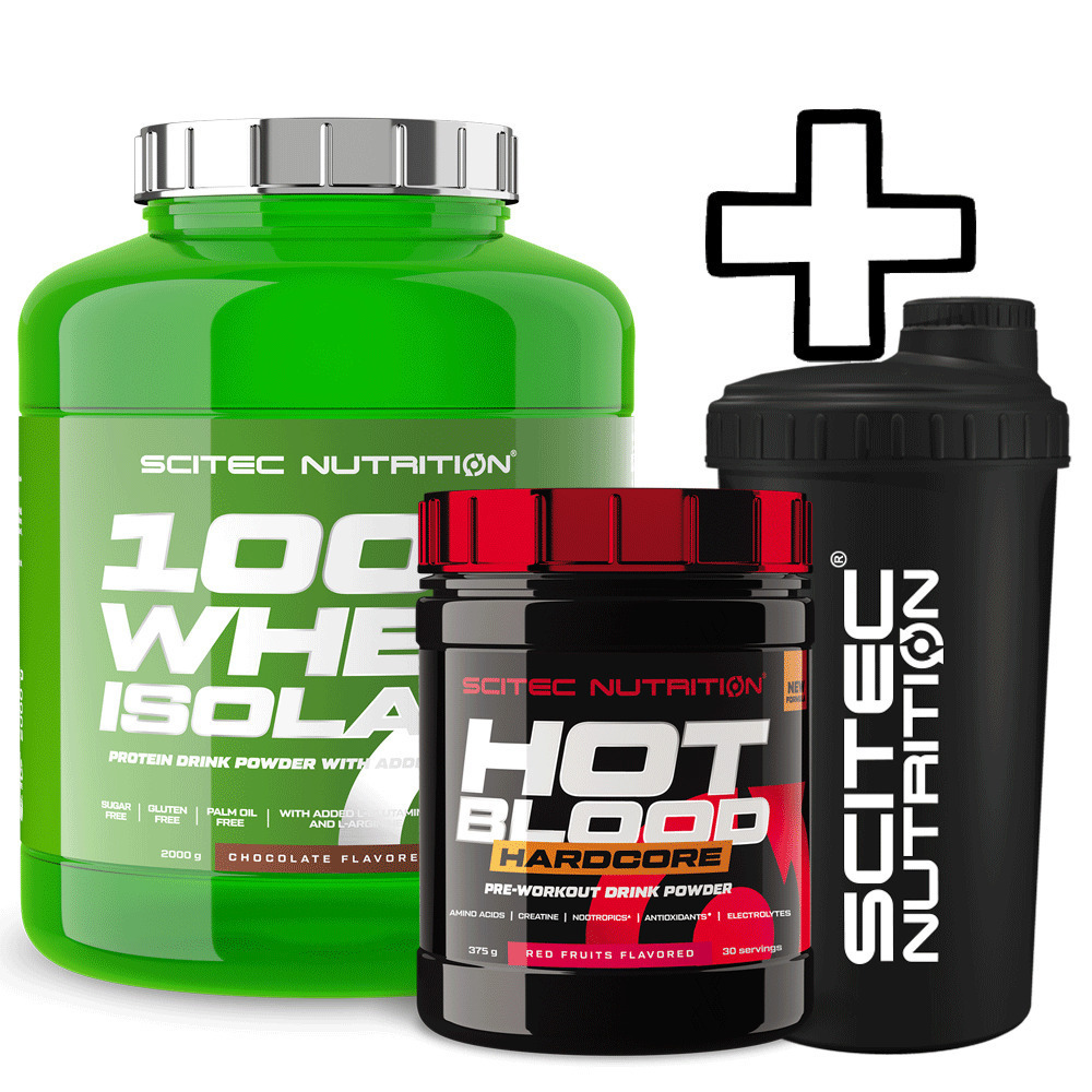 Scitec Nutrition Hot Blood Hardcore 375g Guarana & Scitec Nutrition 100 ...