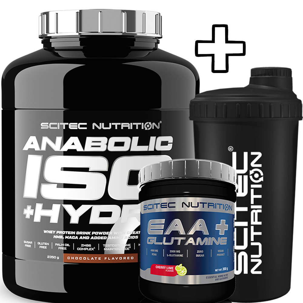 Scitec Nutrition Anabolic Iso+hydro 2350g Cookies N' Cream & Scitec Nutrition Eaa + Glutamine ...