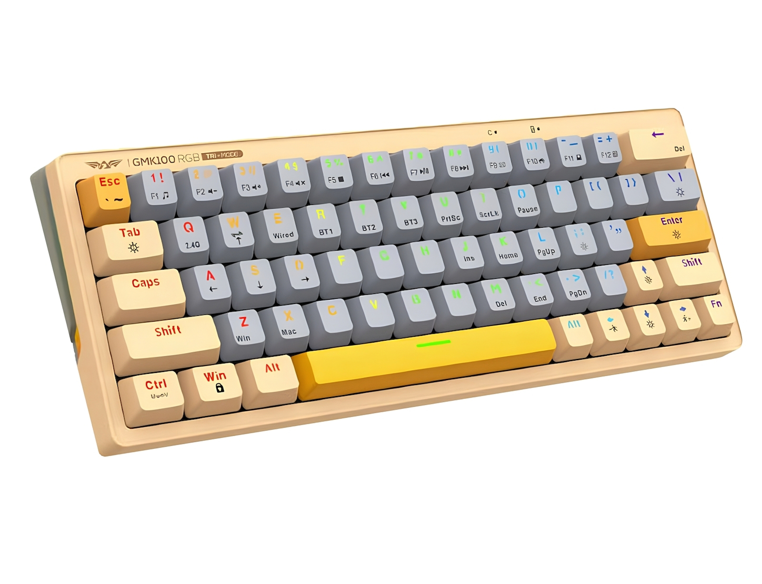 Armaggeddon GMK-100 Wireless Gaming Mechanical Keyboard 60% with Custom Linear switches and RGB ...