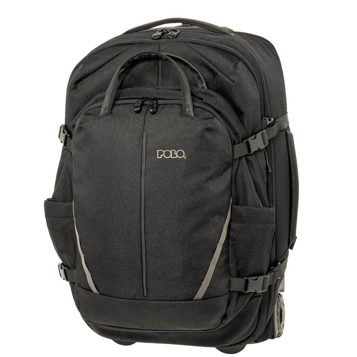 Polo Σχολική Τσάντα Τρόλεϊ Δημοτικού Μαύρη 50lt 9-09-005-2000 | Skroutz.gr