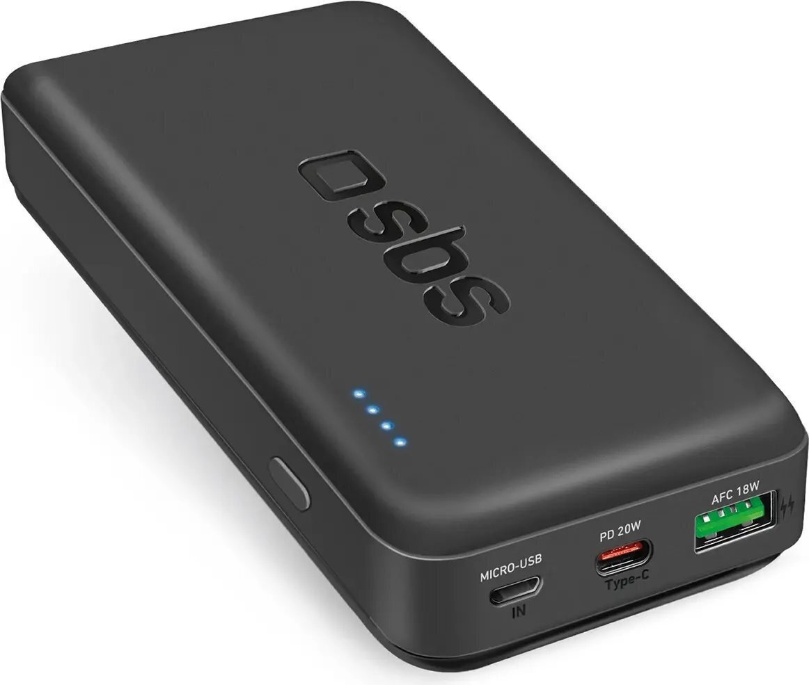 SBS Power Bank 20000mAh 20W με Θύρα USB-A και Θύρα USB-C Power Delivery ...