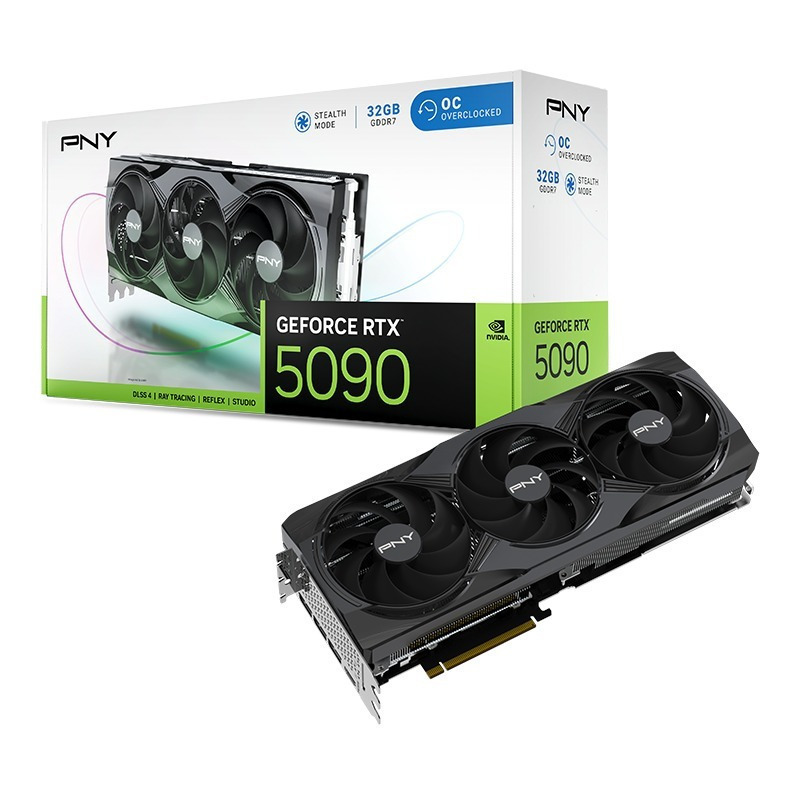 PNY GeForce RTX 5090 32GB GDDR7 Overclocked Triple Fan Κάρτα Γραφικών ...