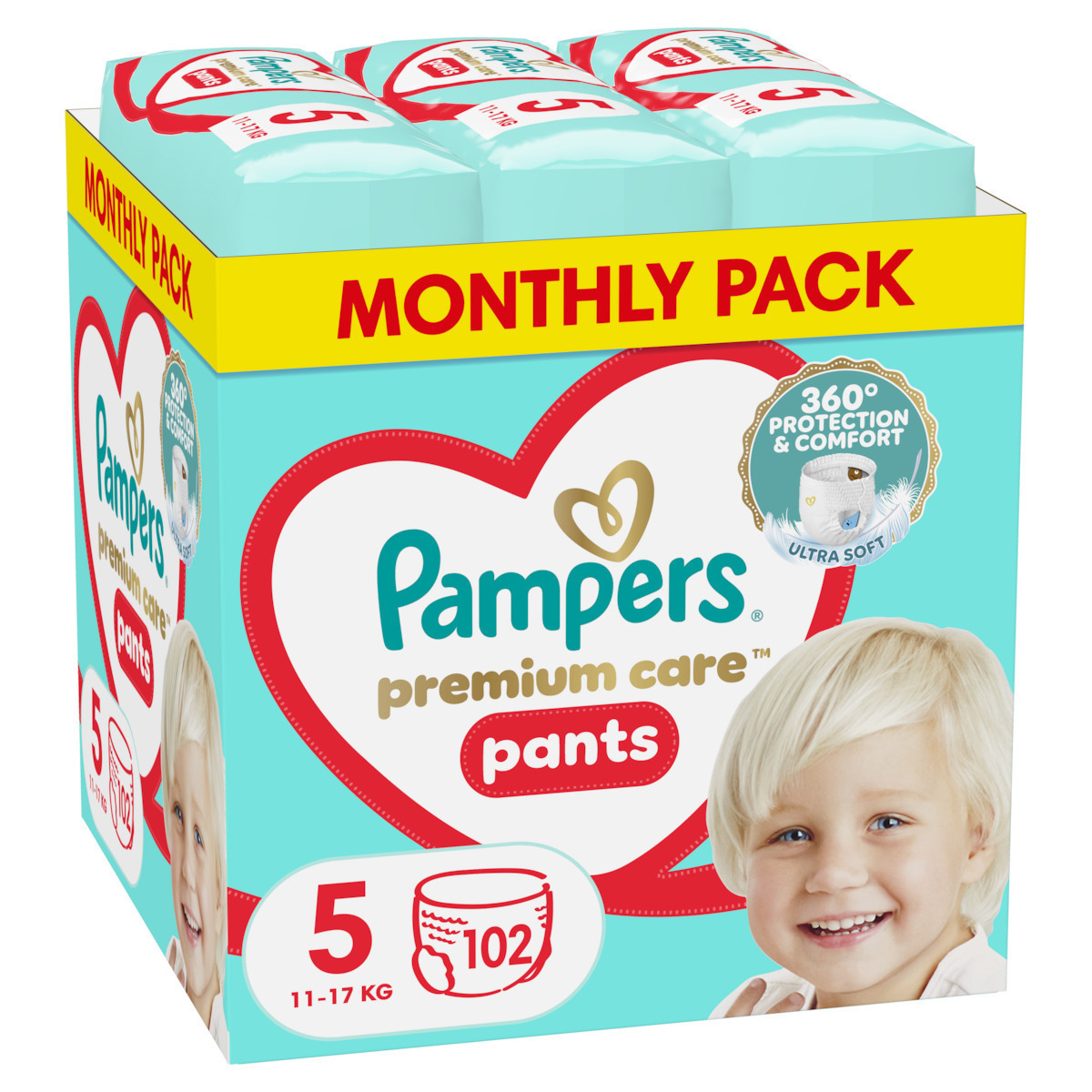 Pampers Πάνες Βρακάκι Premium Care Monthly Pack No. 5 για 11-17kg ...