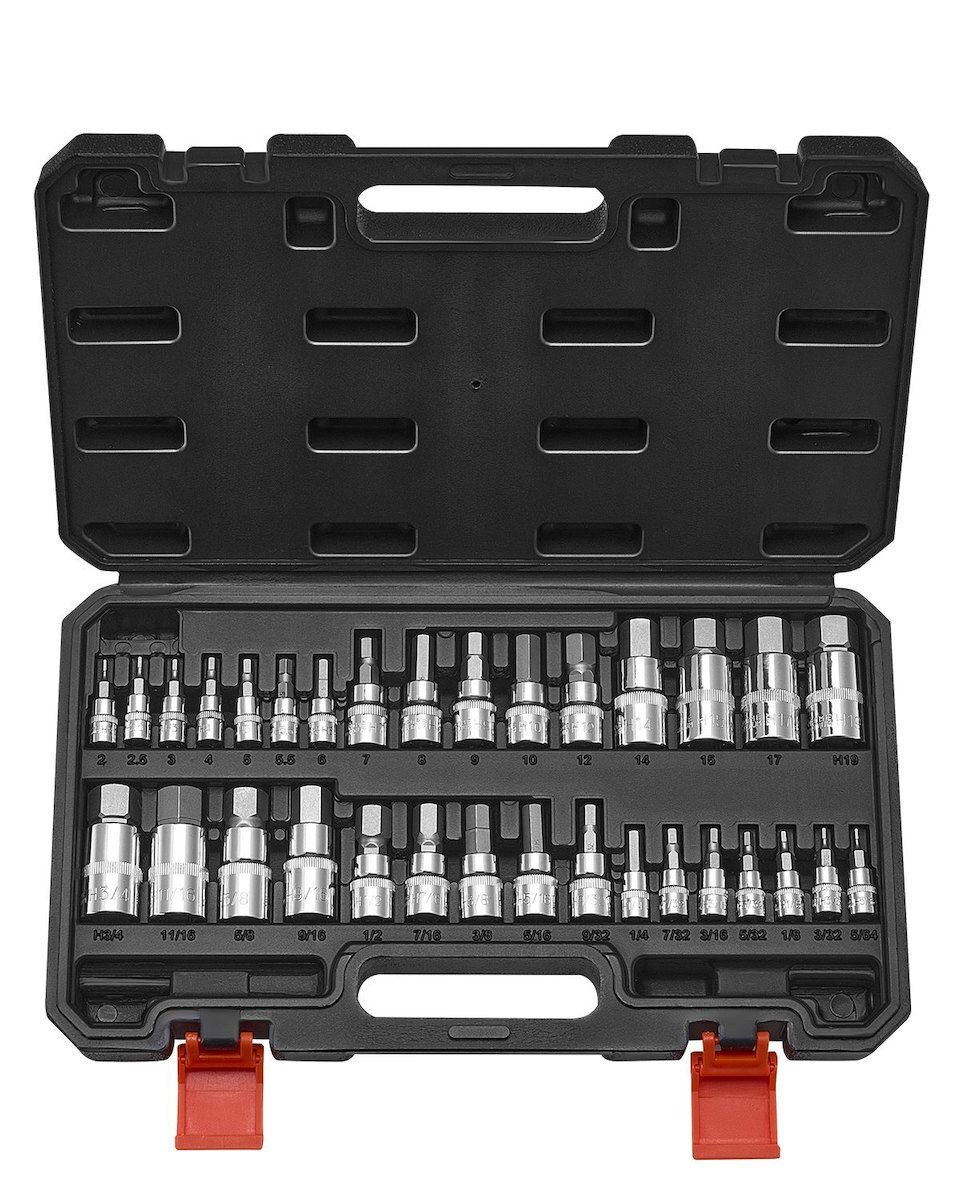 Hex Bit Socket Set 32-pece S2 Alloy Steel Cr-v Steel Standard Sae Metric | Skroutz.gr