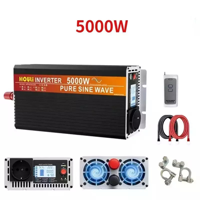 Houli Pure Sine Wave Inverter 3000w To 6000w Power Output 12v/24v Compatibility 5000w 24v-220v ...