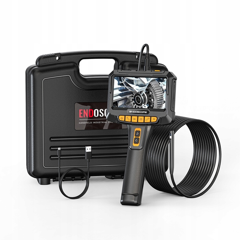 Endoscopic Inspection Camera 360° Rotating Head 5" Fhd Ip 9led 8.5mm 5m ...