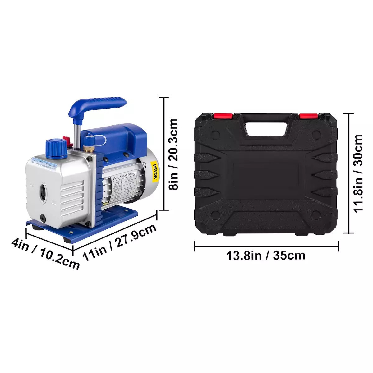 Refrigerant Vacuum Pump 1/4 Hp Power 5 Pa Ultimate Vacuum 4cfm 1-4hp ...