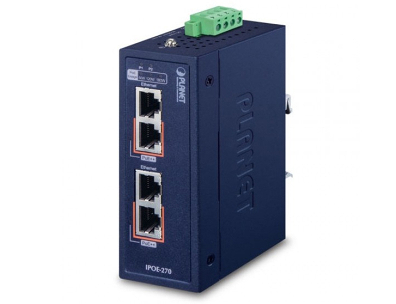 Poe Injector Hub Planet Industrial 2-port Multi-gigabit 802.3bt Ipoe ...