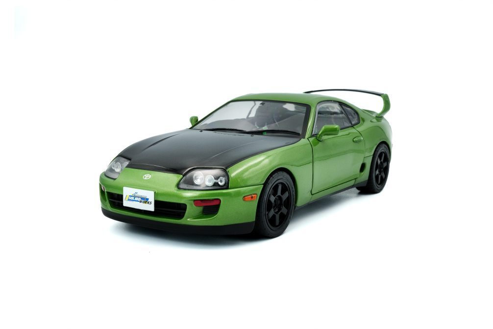 1/18 Toyota Supra Mk.4 A80 1993 Lime Green Metallic W Black Hood ...