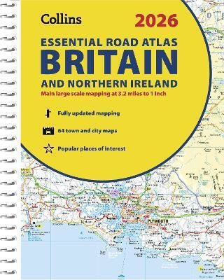 2026 Collins Essential Road Atlas Britain And Northern Ireland Clear ...
