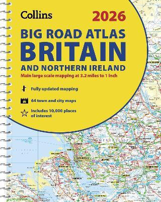 2026 Collins Big Road Atlas Britain And Northern Ireland Clear And ...