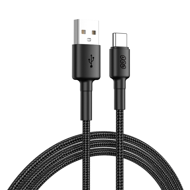 QCY Braided USB 2.0 Cable USB-C male - USB-A 60W Μαύρο 1.2m | Skroutz.gr