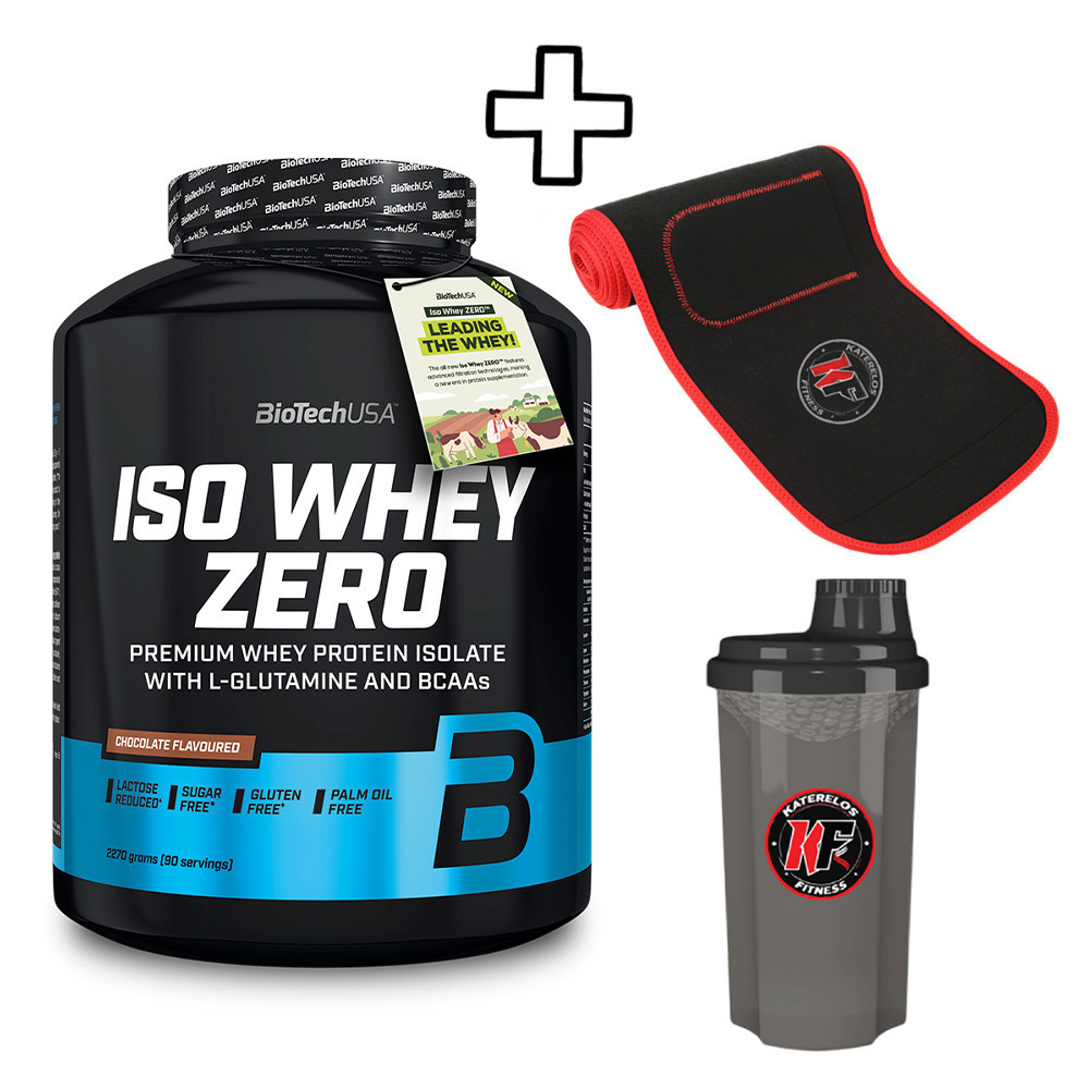 Biotech Usa Iso Whey Zero 2270g Vanilla & Katerelos Fitness Ζώνη ...
