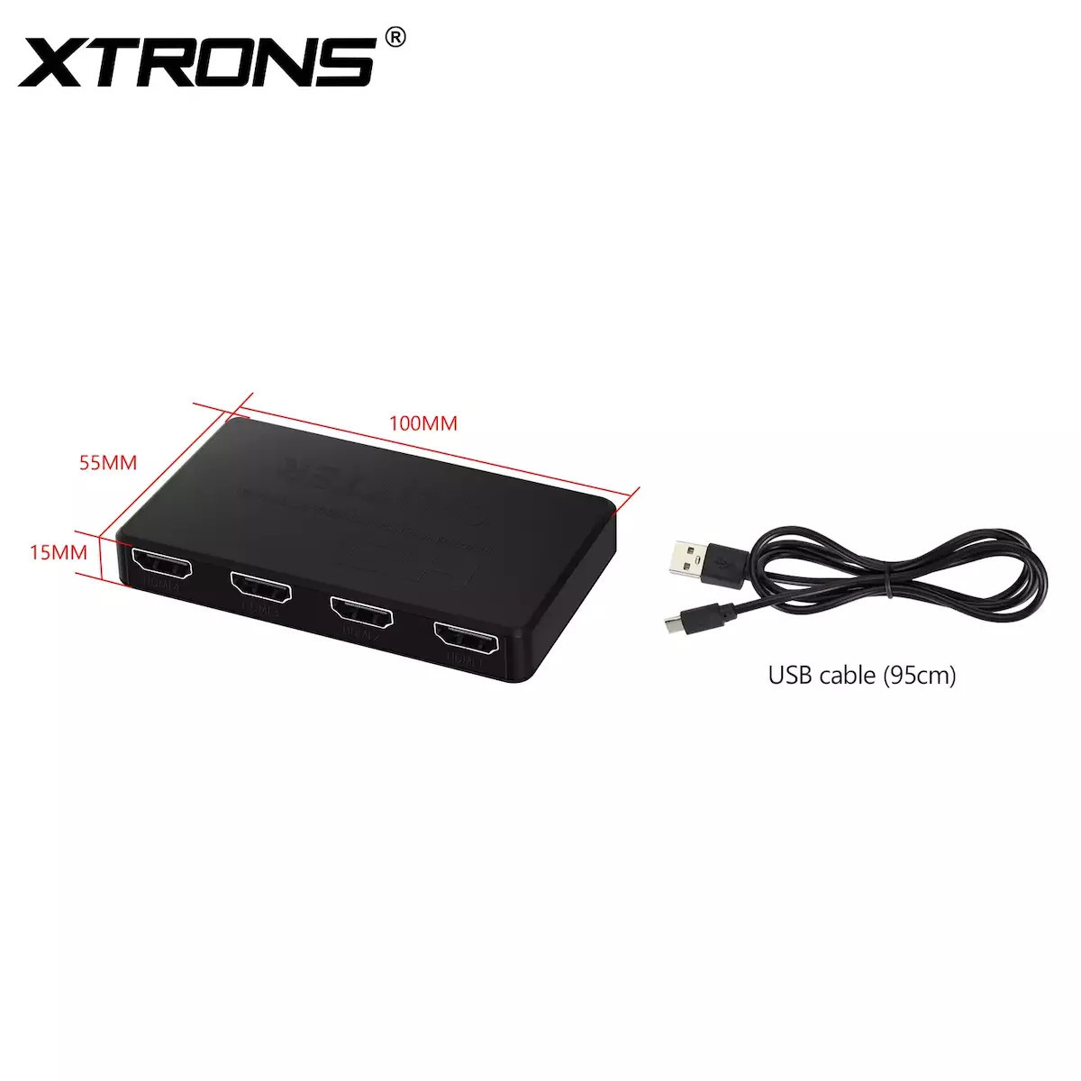 Xtrons Hdmi Splitter 1 Input 4 Output 4k Ultra Resolution 1 Input 4 ...