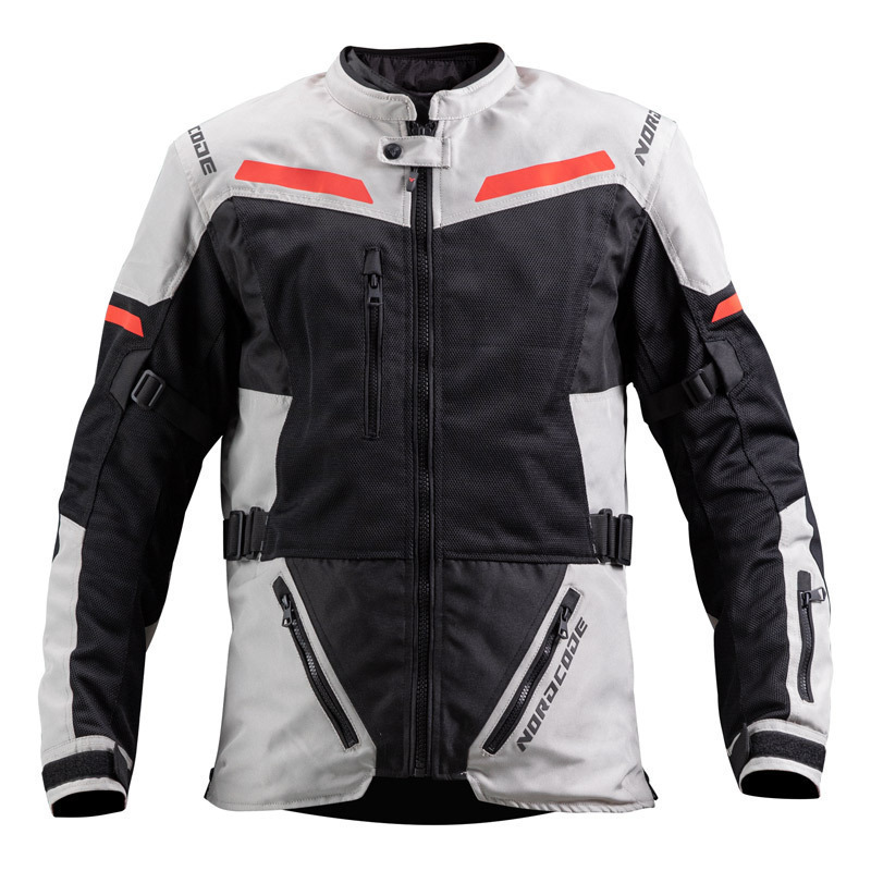 Nordcode Dune WP Oversize Καλοκαιρινό Ανδρικό Μπουφάν Μηχανής Grey/Red ...