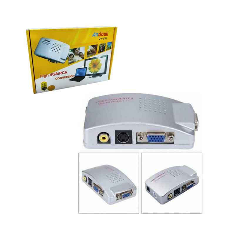Andowl Qy-v01 Μετατροπέας Vga Female Rca S-video Vga Female Vga Rca Conversion | Skroutz.gr