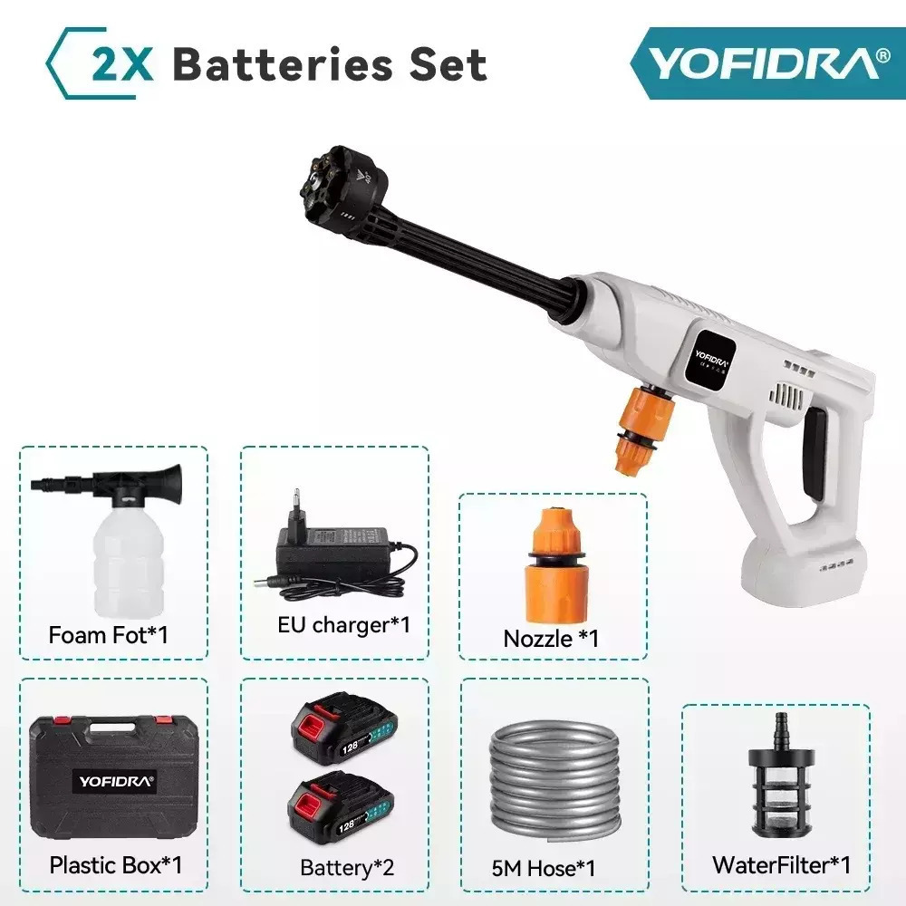 Electric High Pressure Washer Gun 100 Bar Pressure 20500 Rpm Speed 2 ...