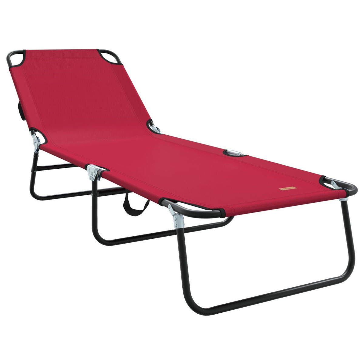 vidaXL Portable Folding Lounge Chair Ξαπλώστρα Παραλίας Κόκκινη ...