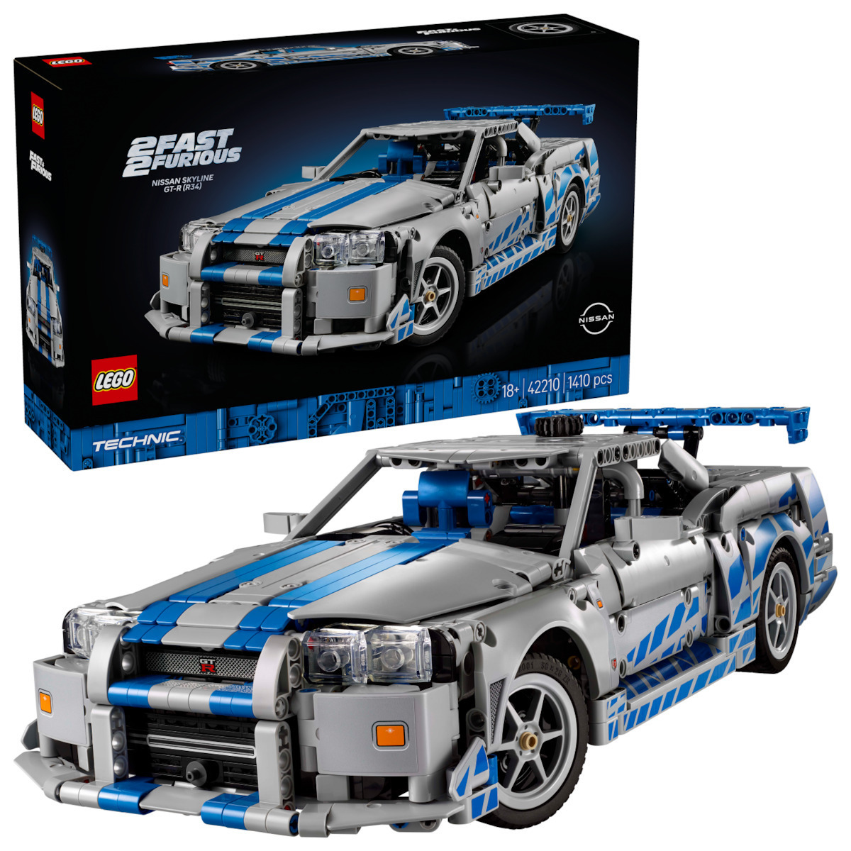 LEGO Technic 2 Fast 2 Furious Nissan Skyline GT-R (R34) Car for 18 ...